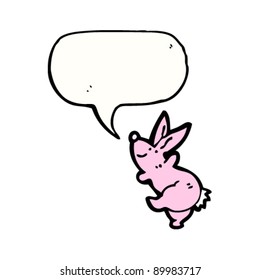Dancing Pink Bunny Cartoon Stock Vector (Royalty Free) 89983717 ...