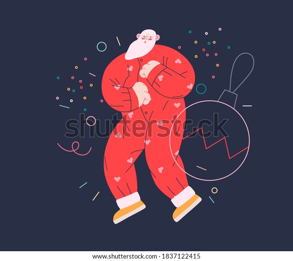 Dancing Santa Christmas New Year Party Stock Vector (Royalty Free ...