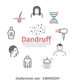 Dandruff Banner Vector Signs Web Graphics Stock Vector (Royalty Free ...