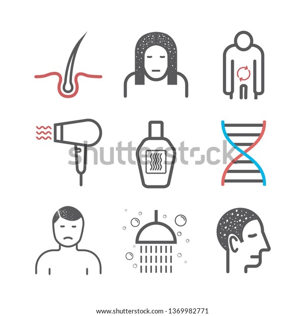 Dandruff Banner Vector Signs Web Graphics Stock Vector (Royalty Free ...
