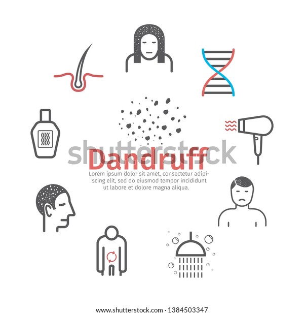 Dandruff Banner Vector Signs Web Graphics Stock Vector (Royalty Free ...