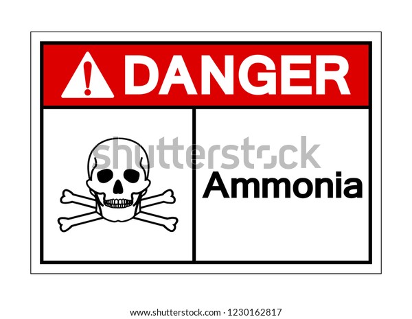Danger Ammonia Symbol Sign Vector Illustration Stock Vector (Royalty ...