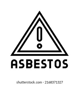 Danger Asbestos Line Icon Vector Danger Stock Vector (Royalty Free ...