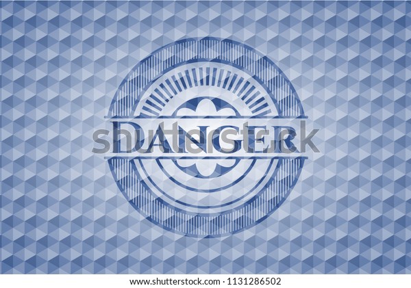 Danger Blue Hexagon Emblem Stock Vector (Royalty Free) 1131286502 ...