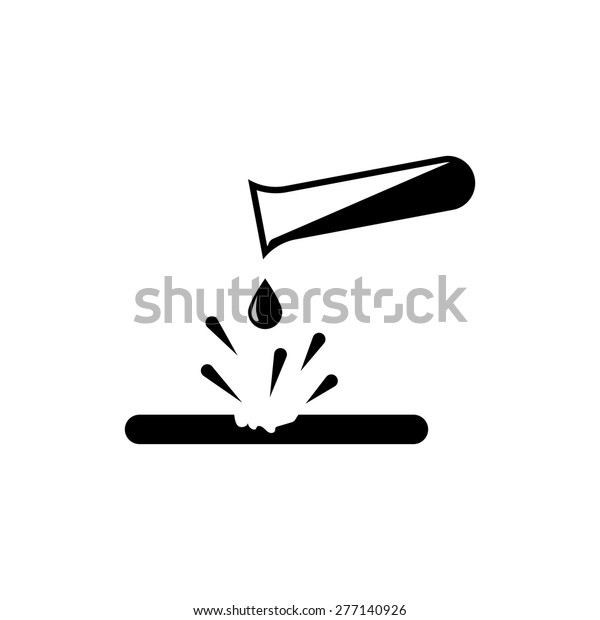 Danger Corrosive Materials Symbol Icon Stock Vector (Royalty Free ...