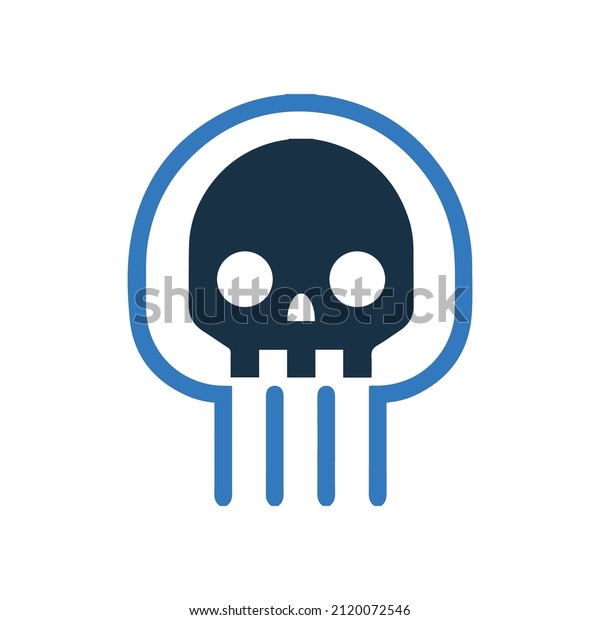 Danger Death Destroy Skull Icon Stock Vector (Royalty Free) 2120072546 ...