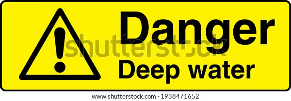 Danger Deep Water Sign Board Stock Vector (Royalty Free) 1938471652 ...