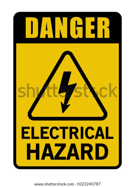 Danger Electrical Hazard Triangle Vector Black Stock Vector (Royalty ...