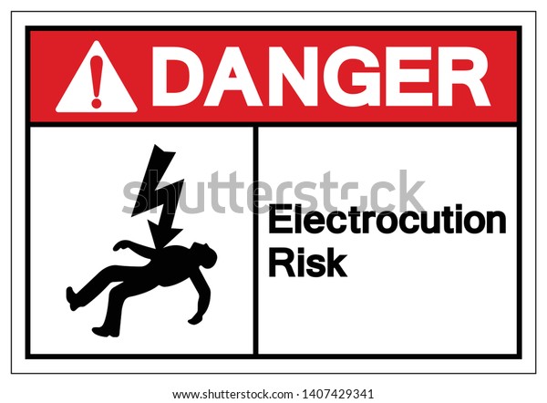 Danger Electrocution Risk Symbol Sign Vector 库存矢量图（免版税）1407429341