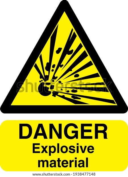 Danger Explosive Material Sign Board Symbol: Vector có sẵn (miễn phí ...