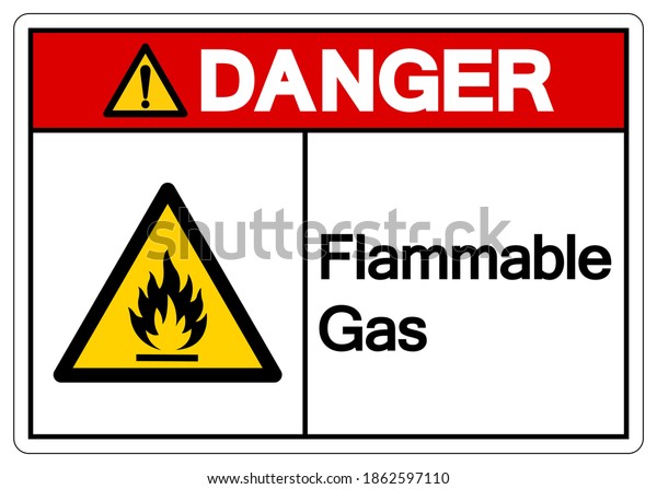 Danger Flammable Gas Symbol Vector Illustration Stock Vector (Royalty ...