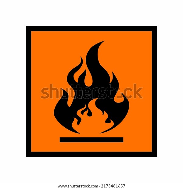 Signo del símbolo inflamable del peligro: vector de stock (libre de ...