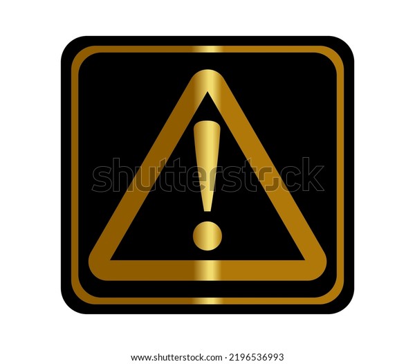 Danger Gold Sign Vector Eps Stock Vector (Royalty Free) 2196536993 ...
