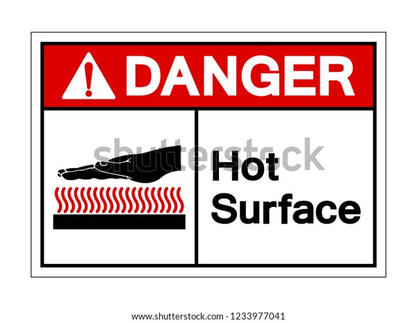 Danger Hot Surface Symbol Sign Vector Stock Vector (Royalty Free ...