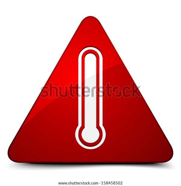 Danger Hot Temperature Sign Stock Vector (Royalty Free) 158458502 ...