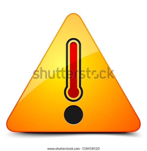 Danger Hot Temperature Sign Stock Vector (Royalty Free) 158458520 ...