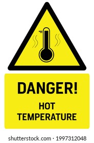 Danger Hot Temperature Sign Vector Health Stock Vector (Royalty Free ...