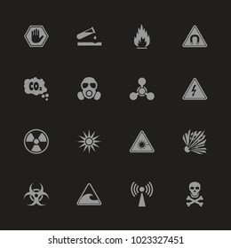 Hazard Danger Icon Set Stock Illustration 271255583 | Shutterstock