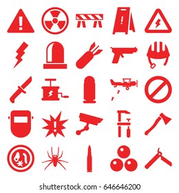Danger Icons Set Set 25 Danger Stock Vector (Royalty Free) 646646200 ...