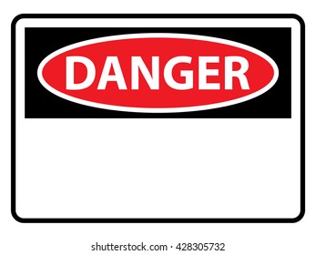 Vektor Stok Danger Tag Template Label Symbol Sign (Tanpa Royalti ...