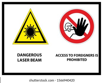 Danger Laser Radiation No Access Unauthorized Stock Vector (Royalty ...