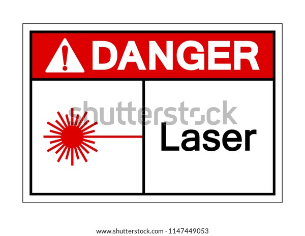 Danger Laser Symbol Signvector Illustration Isolate Stock Vector ...