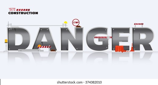 Danger Letter On White Background Stock Vector (Royalty Free) 374382010 ...