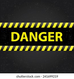 Danger Metal Texture Plate Stock Vector (Royalty Free) 241699219 ...