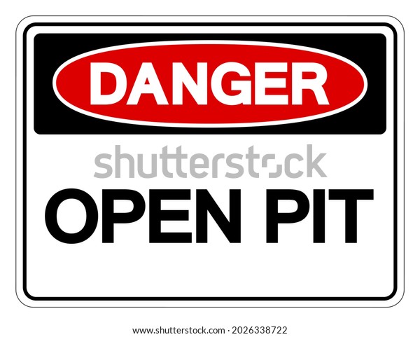 Danger Open Pit Symbol Sign Vector Stock Vector (Royalty Free ...