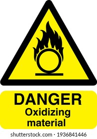 Danger Oxidizing Material Sign Board Stock Vector (Royalty Free) 1936841446