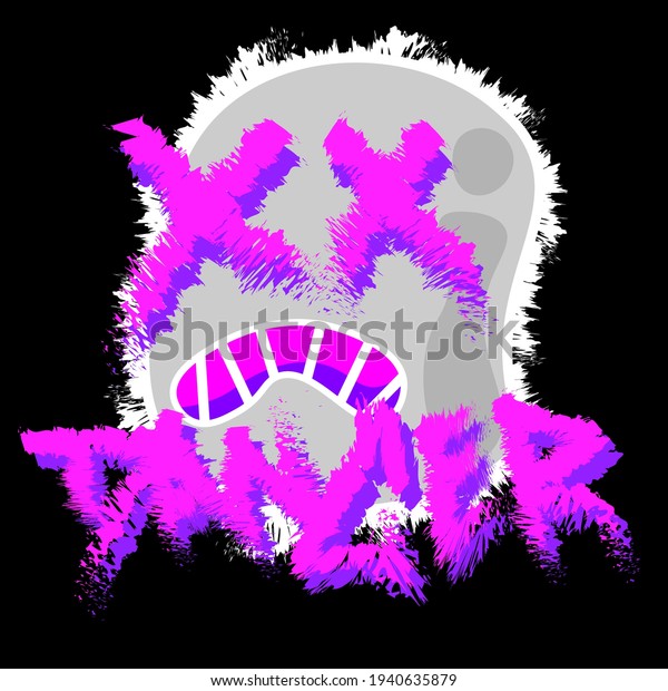 Danger Sign Doodle Graffiti Tagging Freestyle Stock Vector (Royalty ...