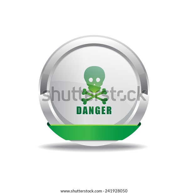Danger Sign Green Vector Icon Button Stock Vector (Royalty Free ...