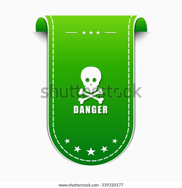 Danger Sign Green Vector Icon Design Stock Vector (Royalty Free ...