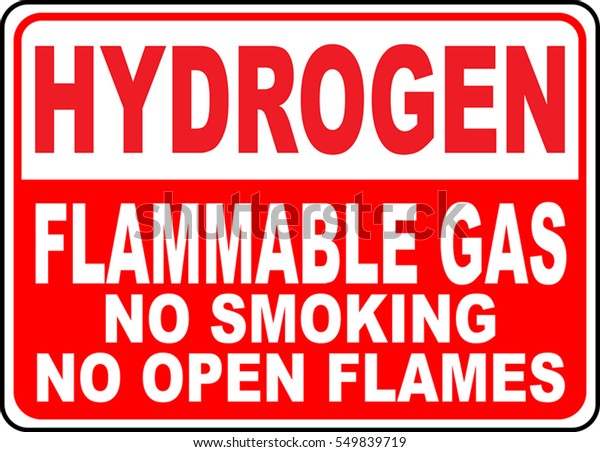 Danger Sign Hydrogen Flammable No Smoking Stock Vector (Royalty Free ...