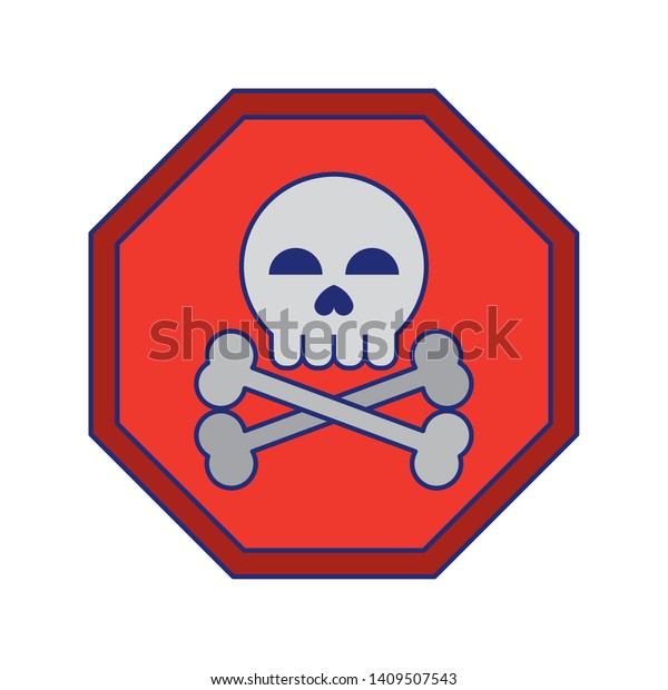 Danger Sign Icon Cartoon Vector Illustration Stock Vector (Royalty Free ...
