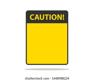 Danger Sign Isolated Warning Label Empty Stock Vector (Royalty Free ...