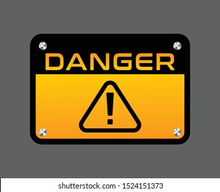 Danger Sign Warning Sign Vector Plate Stock Vector (Royalty Free ...