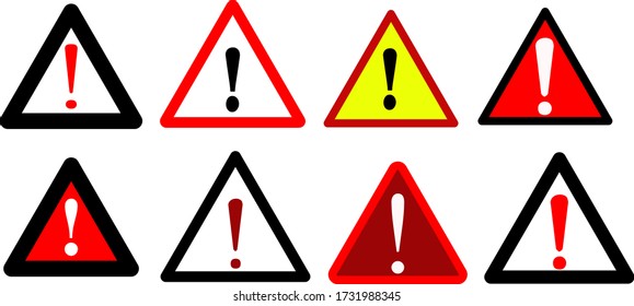 Danger Signs Vector Triangle Danger Road: เวกเตอร์สต็อก (ปลอดค่า ...