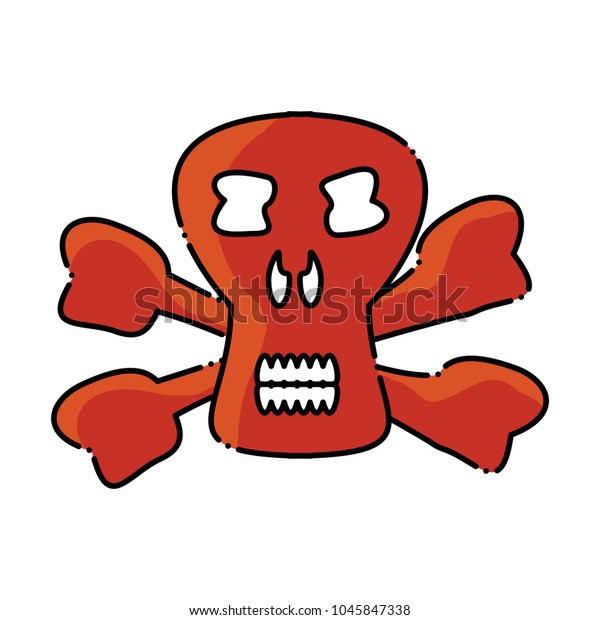 Danger Skull Icon Stock Vector (Royalty Free) 1045847338 | Shutterstock