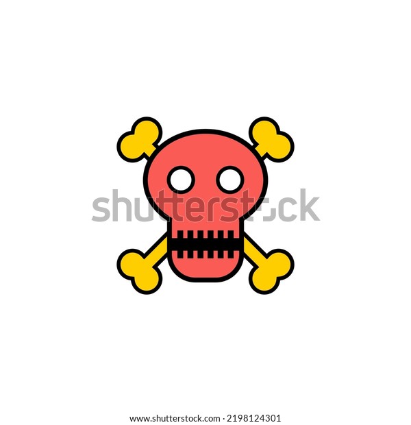 Danger Skull Sign Design Vector Stock Vector (Royalty Free) 2198124301 ...