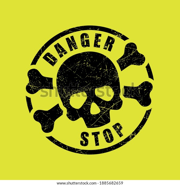 Danger Stop Hazard Warning Sign Vector Stock Vector (Royalty Free ...