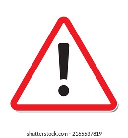 Danger Traffic Sign Flat Design Traffic Stock Vector (Royalty Free ...