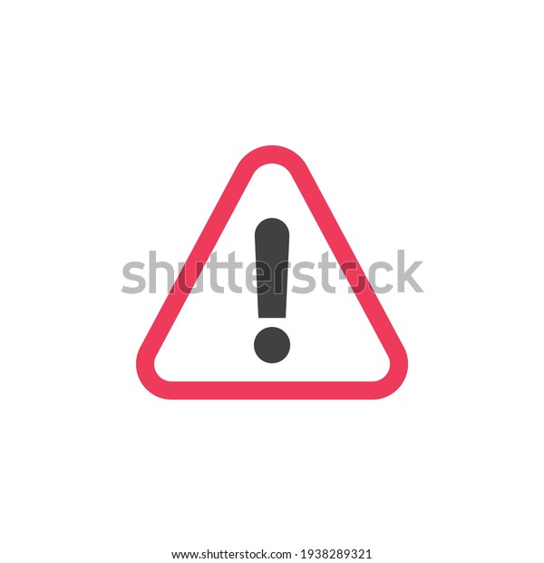 Danger Traffic Sign Flat Icon Vector Stock Vector (Royalty Free ...