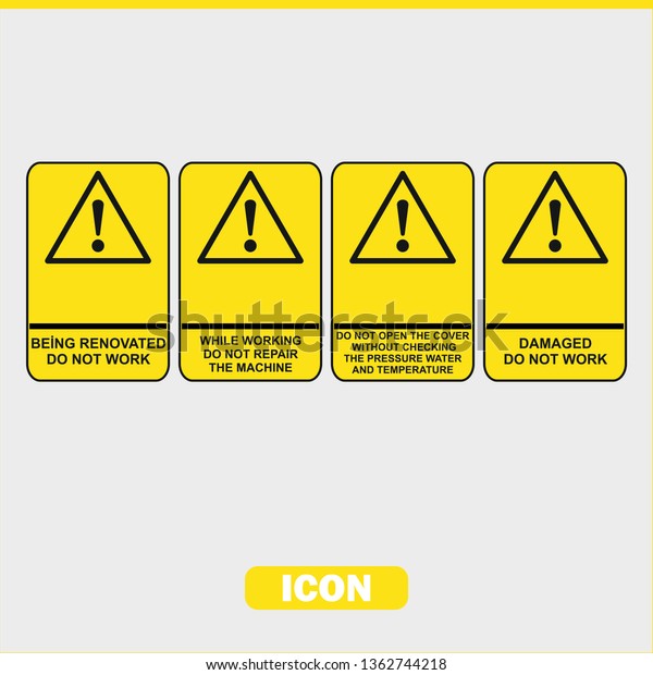 Danger Warning Caution Notice Sign Vector: vector de stock (libre de ...