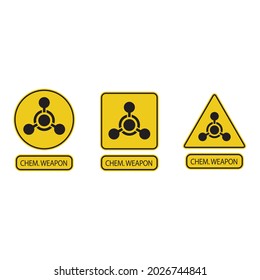 Danger Warning Circle Yellow Sign Chemical Stock Vector (Royalty Free ...