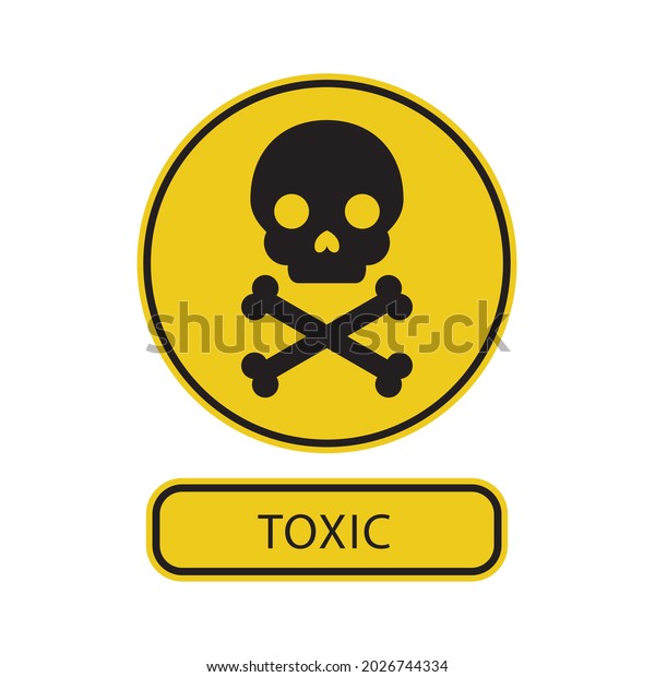 Danger Warning Circle Yellow Sign Toxic Stock Vector (Royalty Free ...