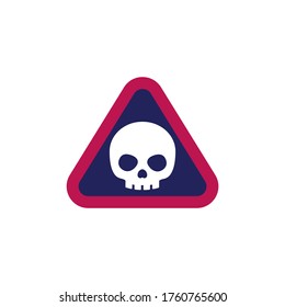 Danger Warning Sign Skull Stock Vector (Royalty Free) 1760765600 ...