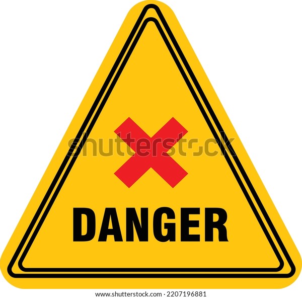Danger Warning Sign Traffic Stock Vector (Royalty Free) 2207196881 ...