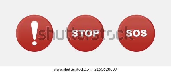 Danger Warning Signs Red Stop Sos: เวกเตอร์สต็อก (ปลอดค่าลิขสิทธิ์ ...