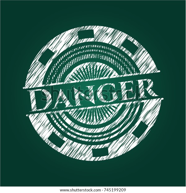 Danger Written On Blackboard Stock Vector (Royalty Free) 745199209 ...